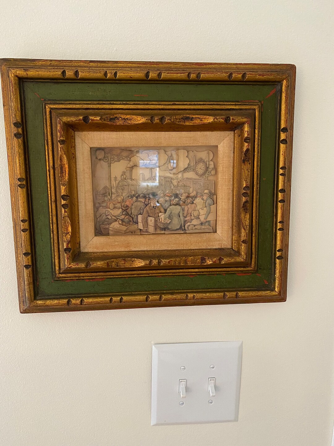 Anton Pieck 1970’s 3 D Diorama Shadow Box Decoupage-victorian Train ...