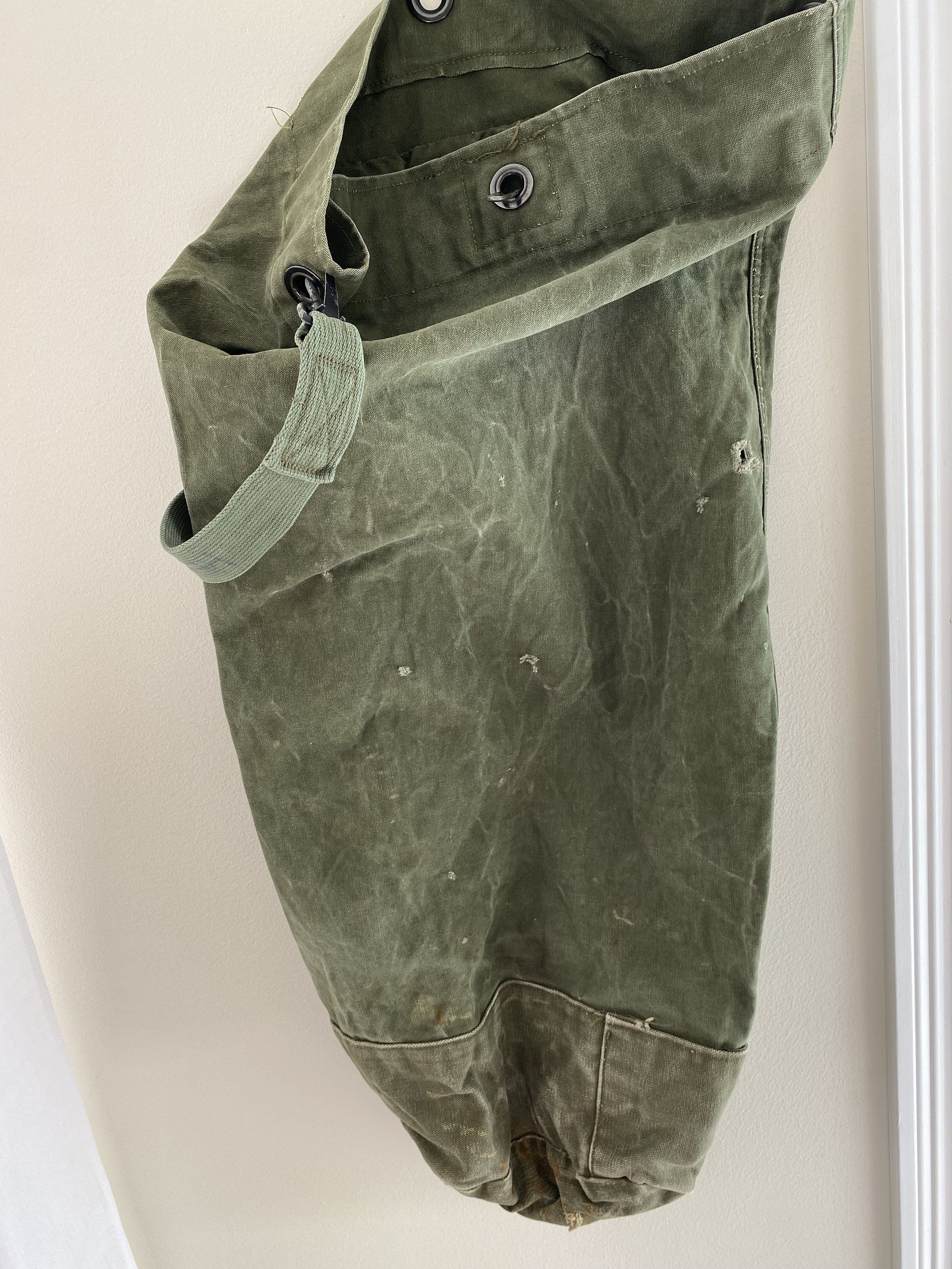 Vintage US Army Canvas Green Duffel Bag Shoulder Strap, Korean War - Etsy
