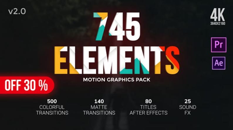 745 Elements Transitions Pack for Premiere Pro & After Effects - Etsy