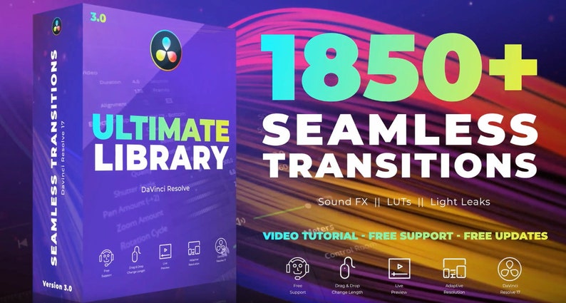 Davinci Resolve Seamless Transitions: 50+ Effects (digital Download) - Etsy