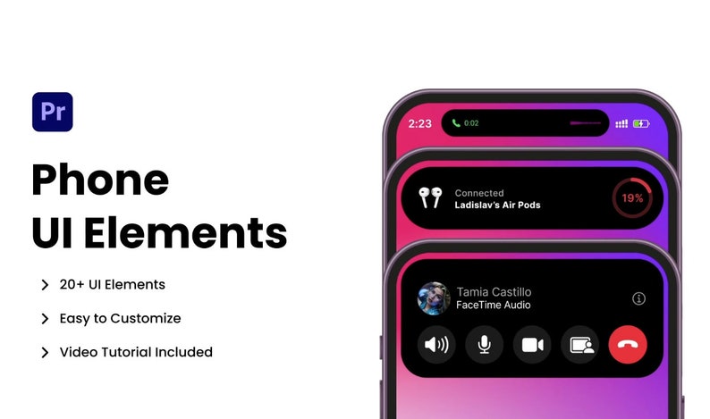 IOS UI Interface Pack for Premier Pro| Ios Interface Kit for Premier Pro | Phone UI Animations ...