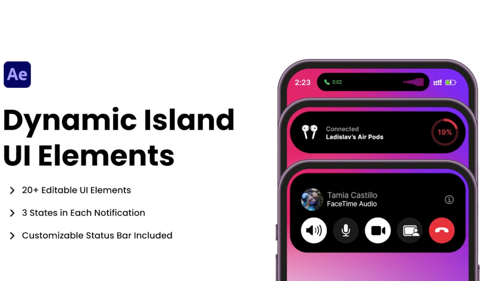 Dynamic Island UI Elements for After Effects - Etsy