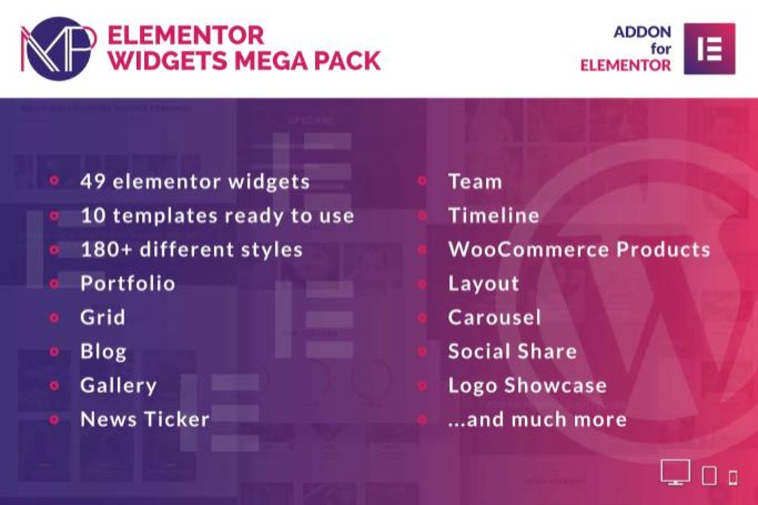 Elementor Widgets Mega Pack - Addons for Elementor | mega Addons Bundle ...