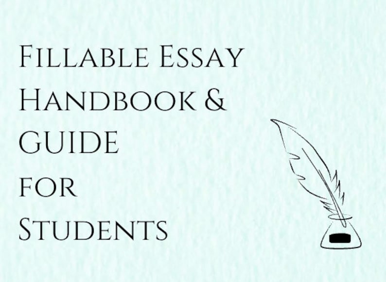 Essay Guide & Fillable Handbook Bundle | University, College Student - Etsy