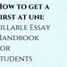Essay Guide & Fillable Handbook Bundle | University, College Student - Etsy