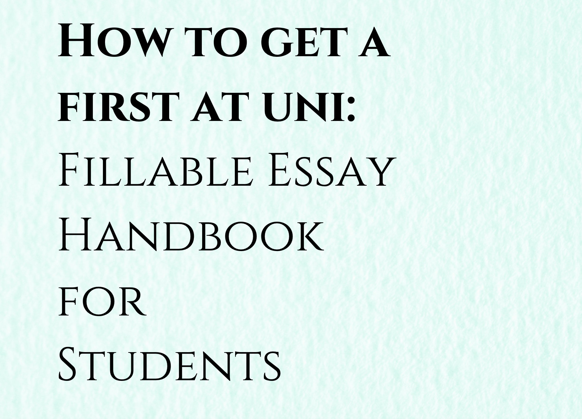 Essay Guide & Fillable Handbook Bundle | University, College Student - Etsy