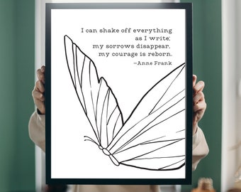 8x10 Format Anne Frank Digital Download Classroom Poster Inspirational ...