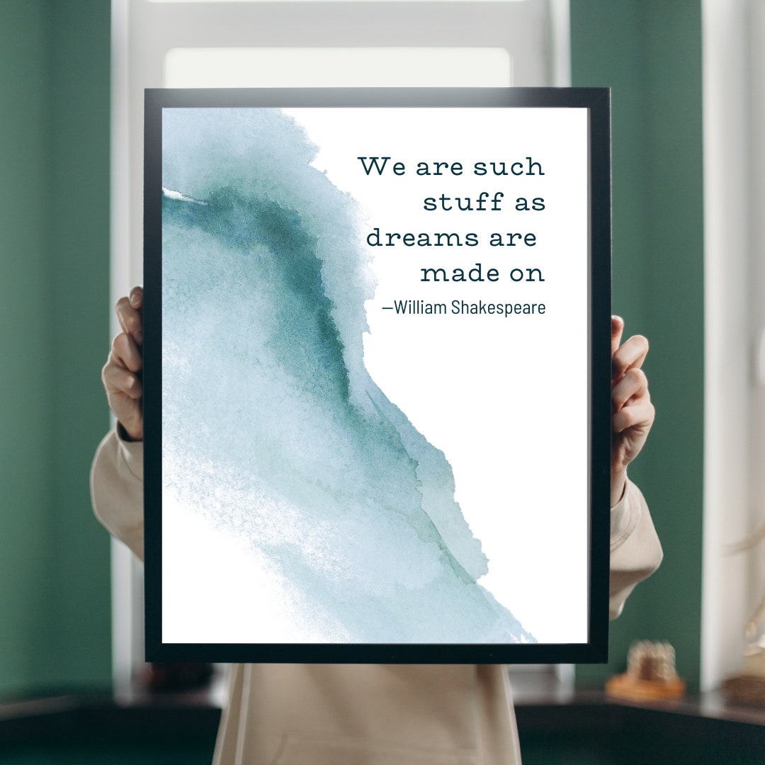 William Shakespeare the Tempest Quote Poster | Digital Download - Etsy