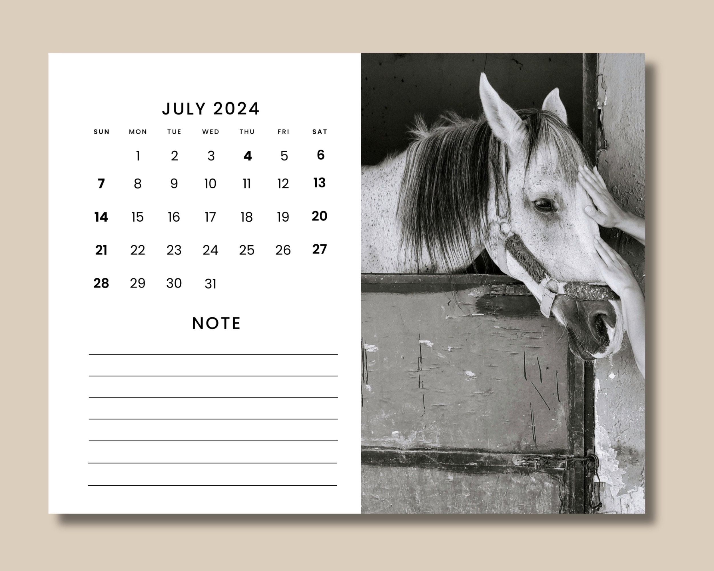 2024 druckbarer Kalender, 2024 Sonntag bis Samstag Kalender, 2024 ...