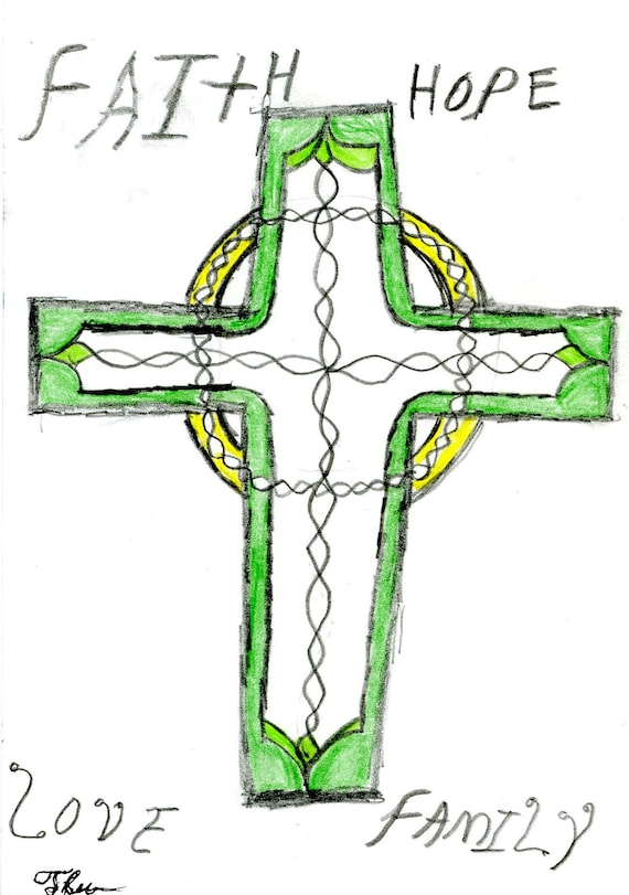 Faith Hope Love Symbol Drawing