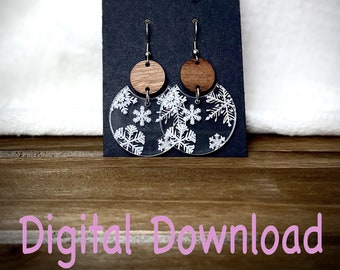 SVG Trees Etched Earrings Digital Download Simple Earrings Winter Trees ...