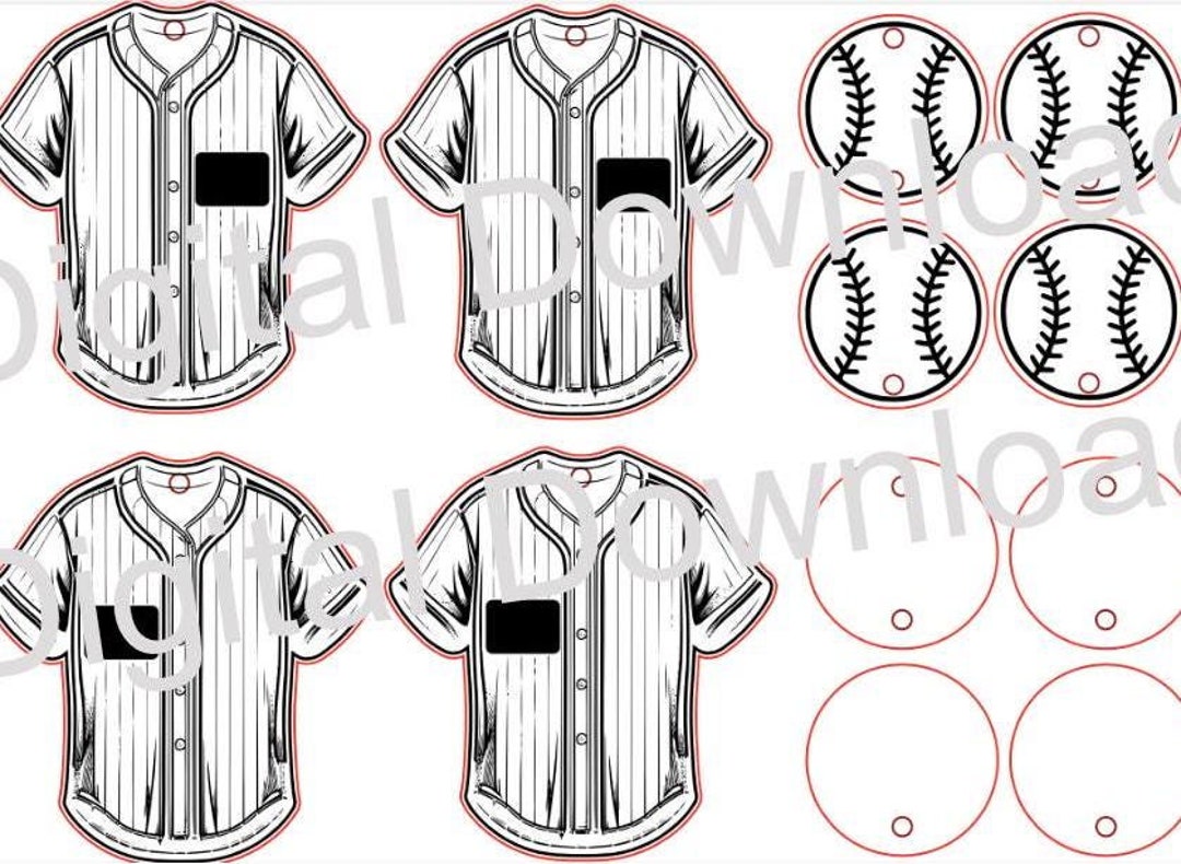 SVG- Etched Baseball Jersey Earrings - Digital Download - Simple ...
