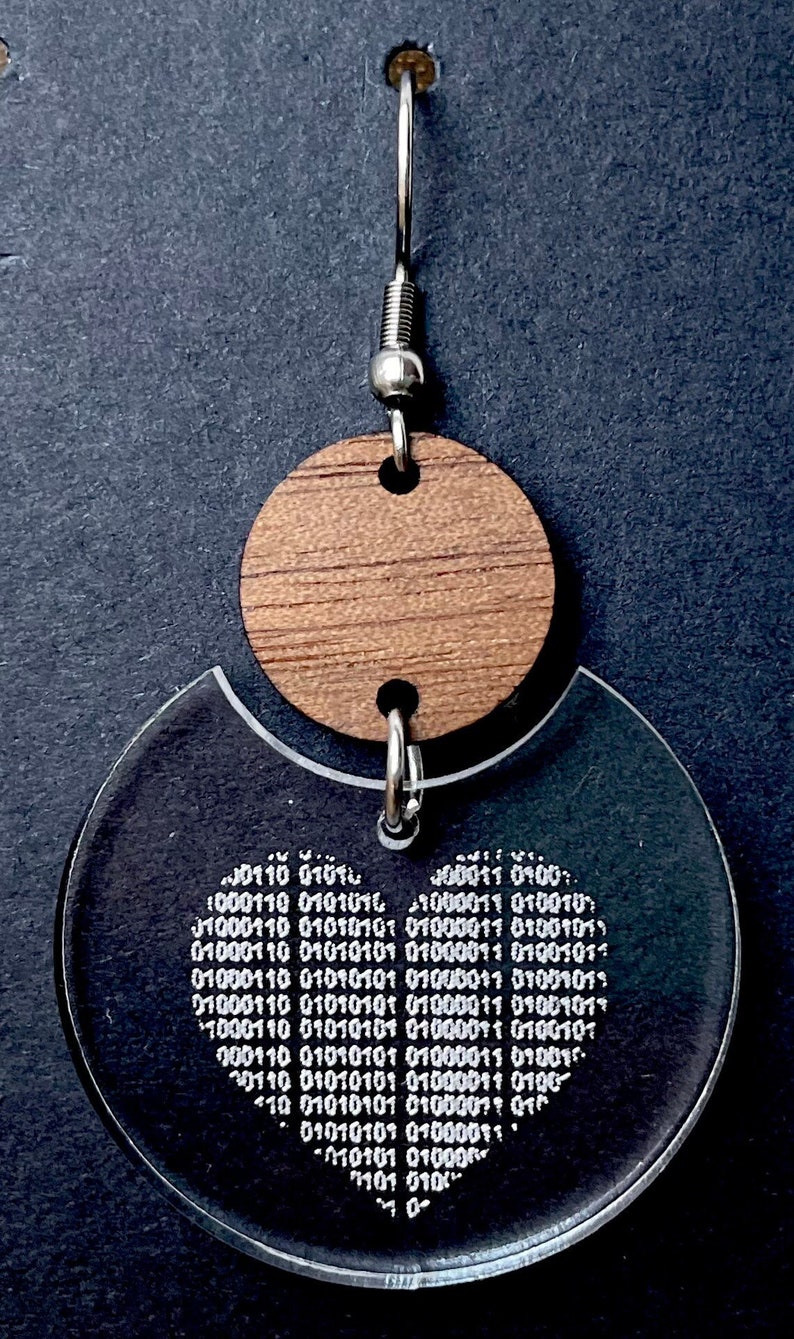 SVG - Binary Code - "fuck" Hidden in Binary Code Earring Files - Binary ...