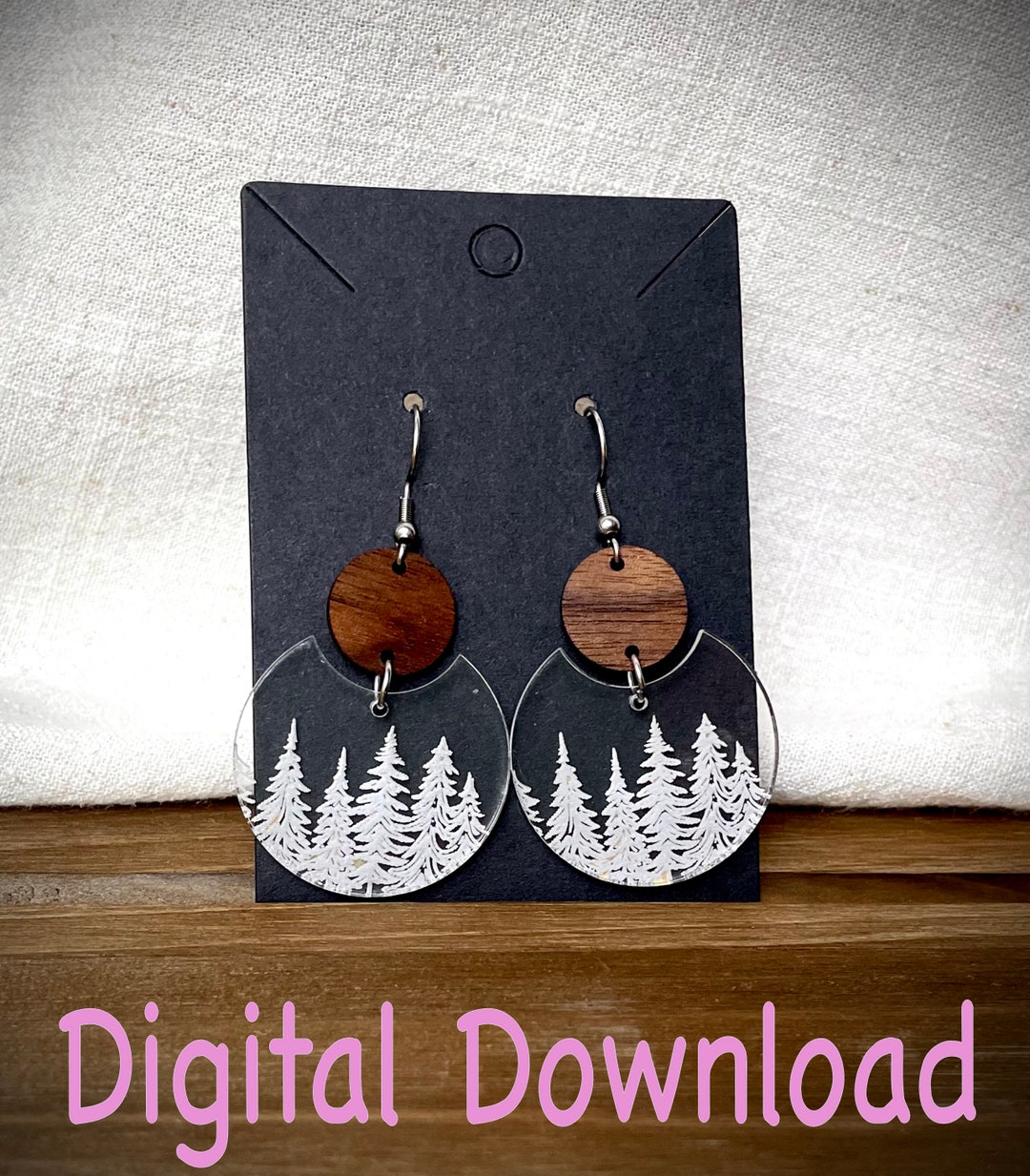 SVG- Trees Etched Earrings - Digital Download - Simple Earrings ...