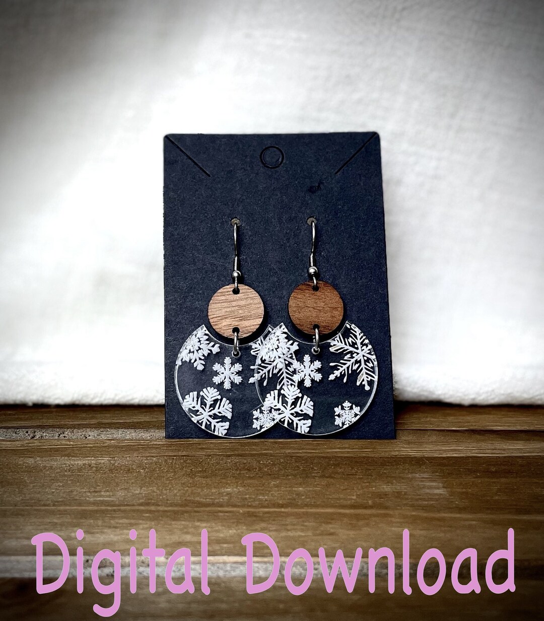 SVG- Snowflake Earrings - Digital Download - Simple Earrings - Winter ...