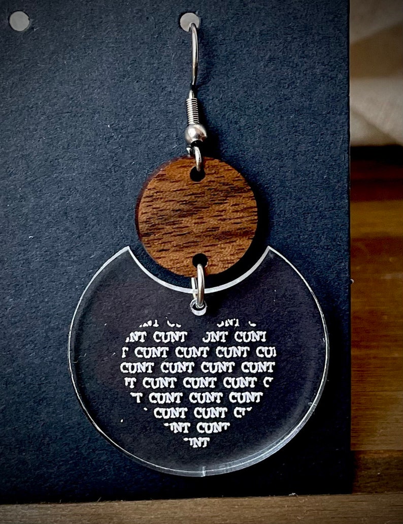 Svg Cunt Hidden In Heart Earring Files Hidden Words Heart