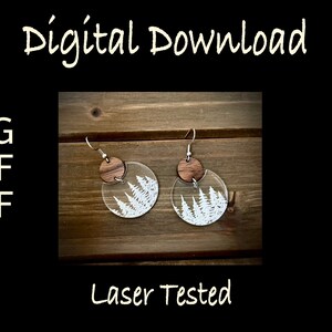 SVG- Trees Etched Earrings - Digital Download - Simple Earrings ...
