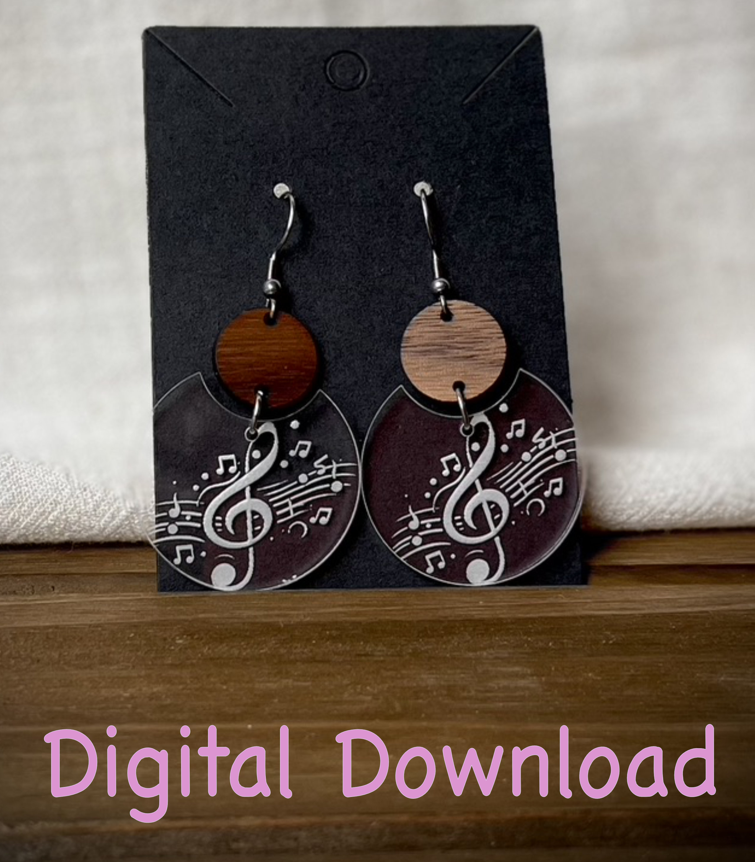 SVG- Music Notes Earrings - Digital Download - Earrings - Notes ...