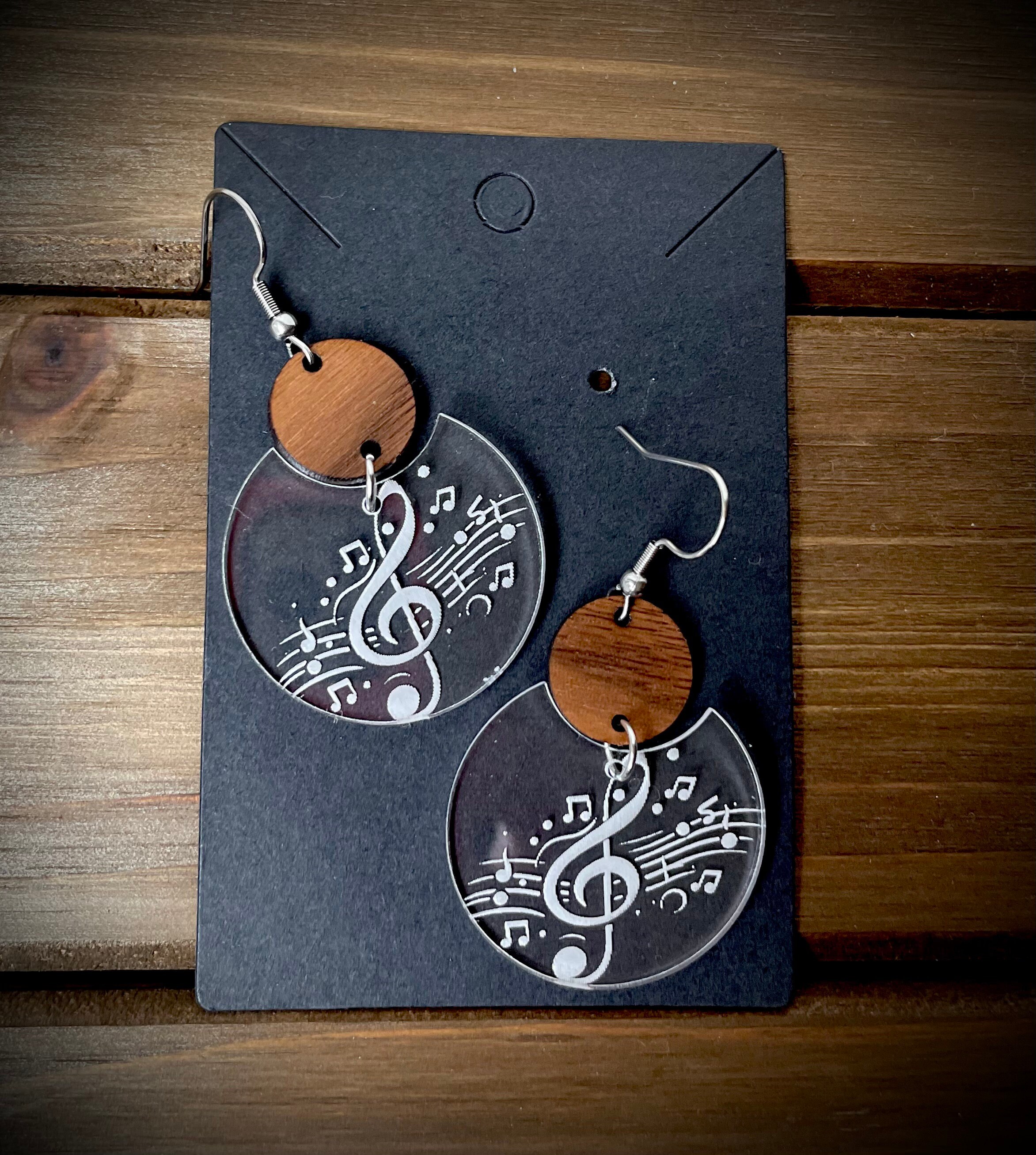 SVG- Music Notes Earrings - Digital Download - Earrings - Notes ...