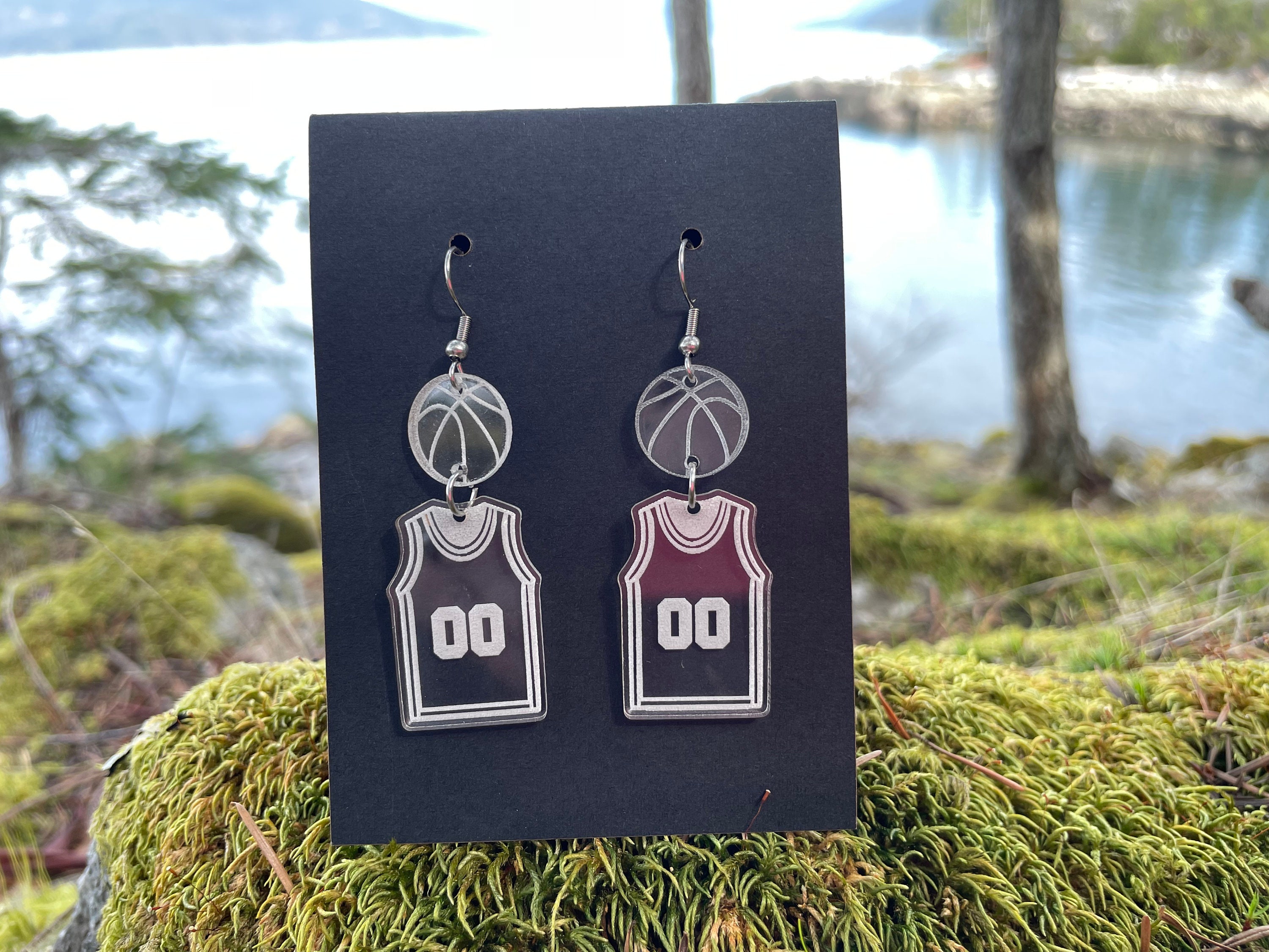 SVG- Etched Basketball Jersey Earrings - Digital Download - Simple ...