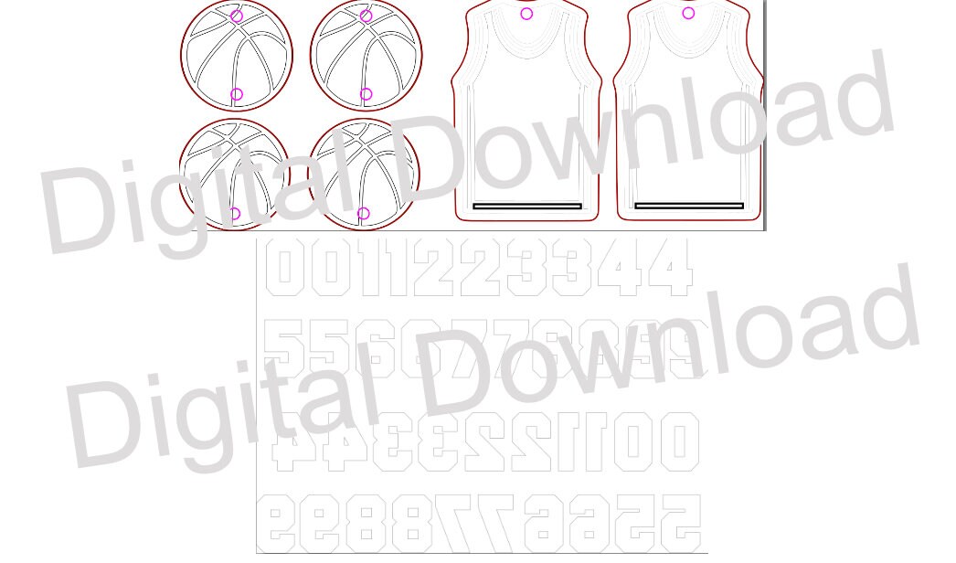 SVG- Etched Basketball Jersey Earrings - Digital Download - Simple ...