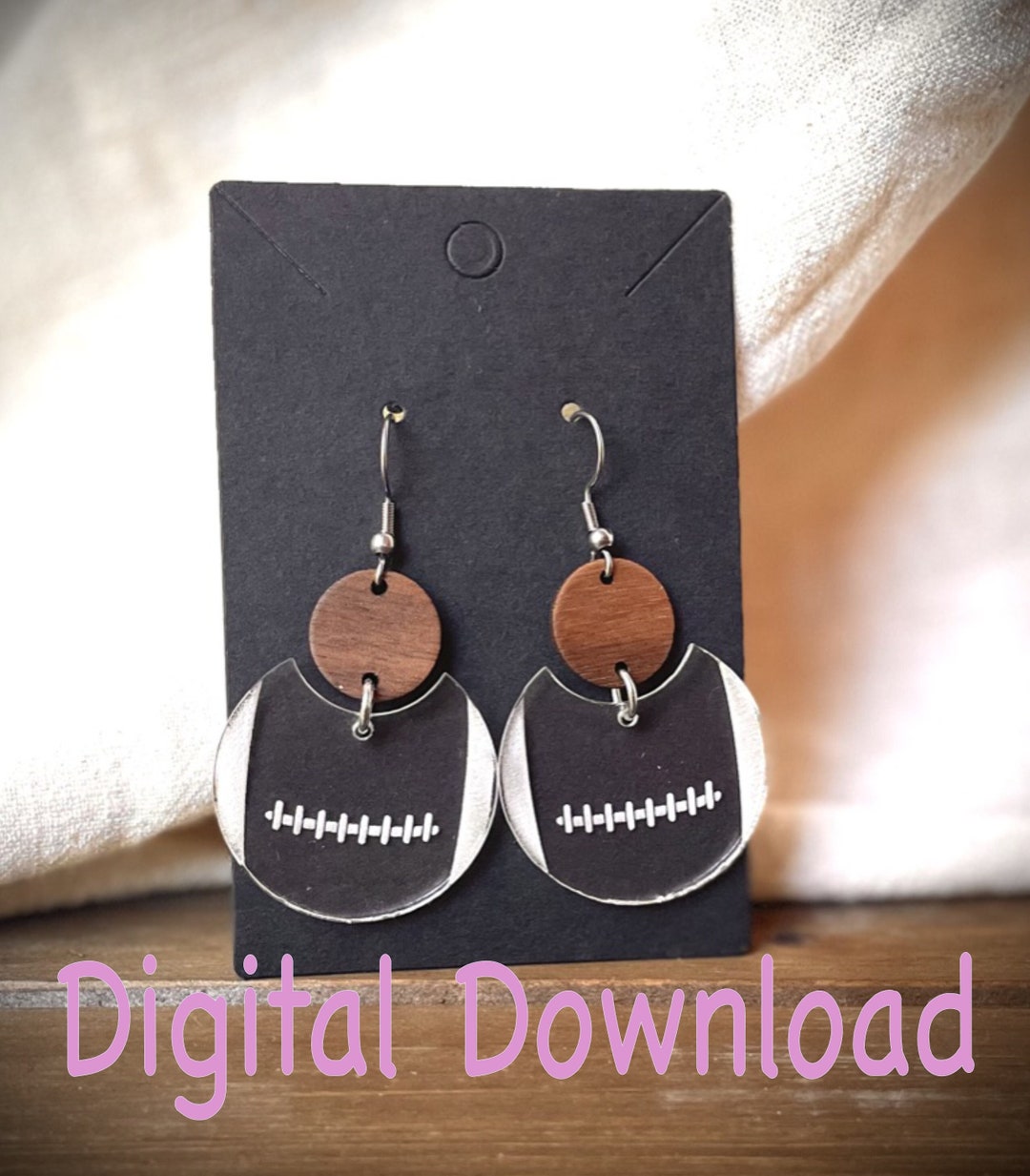 SVG- Etched Football Earrings - Digital Download - Simple Earrings ...