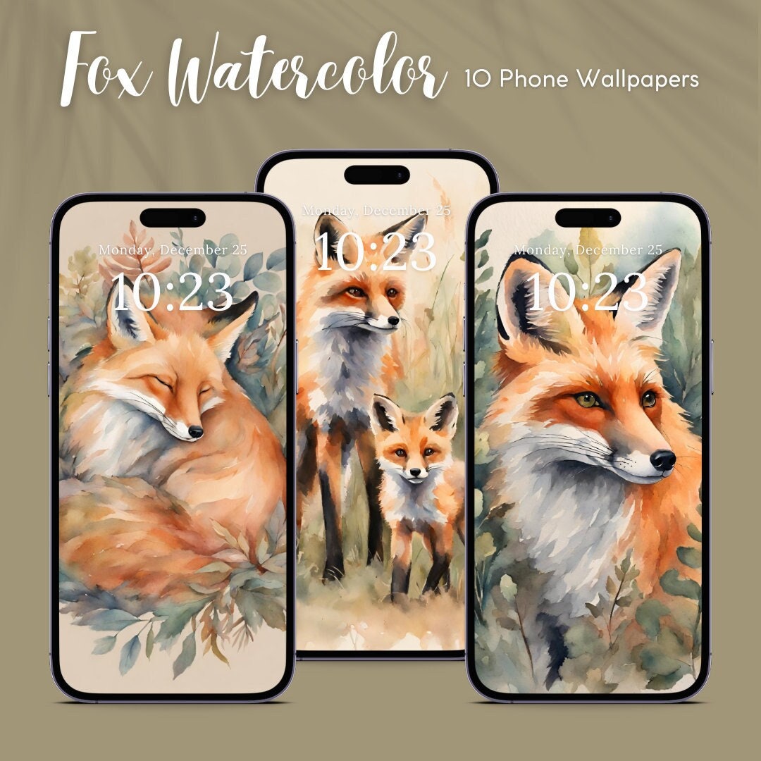 Fox Wallpapers Cute Fox Wallpapers Fox Phone Wallpapers - Etsy