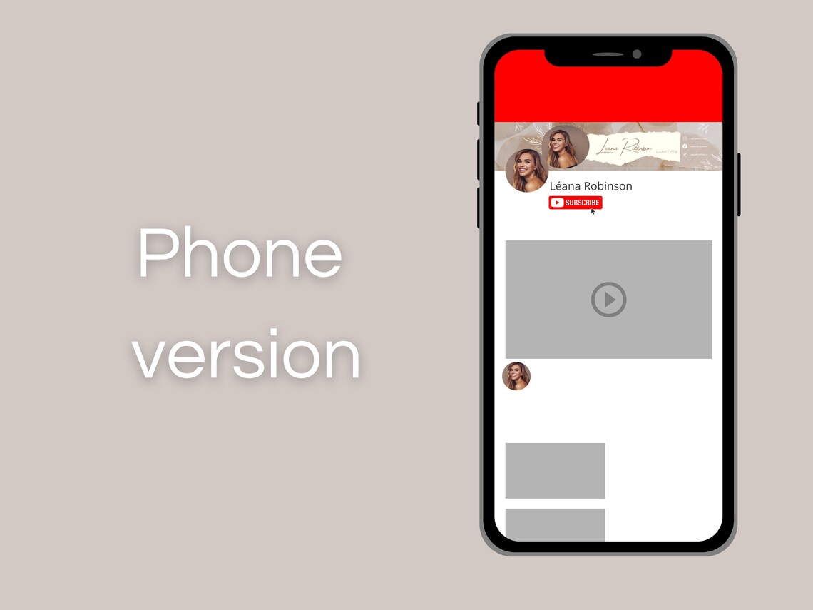 Minimalist Youtube Banner for Vlog, Travel, and Makeup Tutorials Dual ...