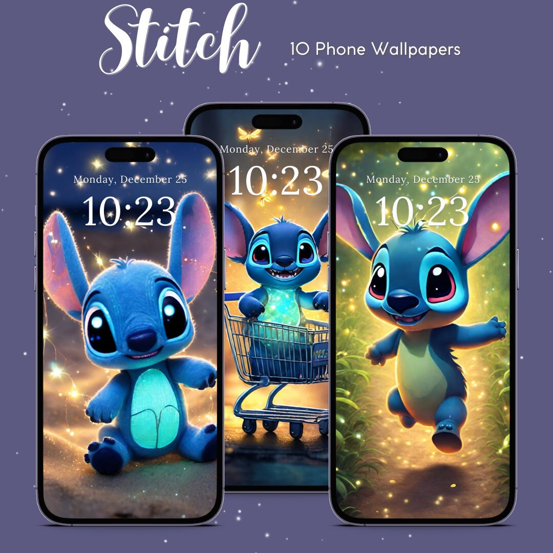 Stitch Wallpaper Stitch Phone Wallpaper Stitch and Lilo - Etsy