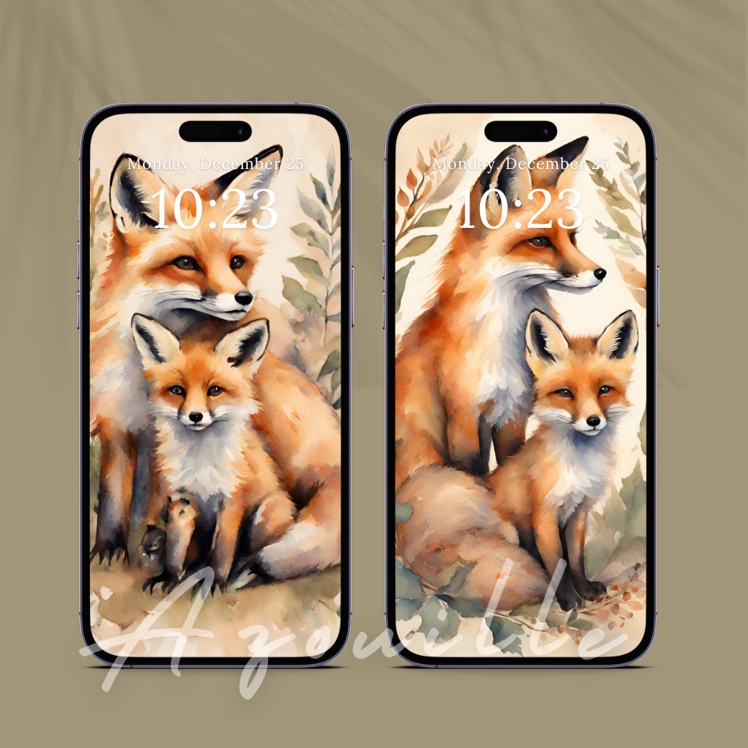 Fox Wallpapers Cute Fox Wallpapers Fox Phone Wallpapers - Etsy
