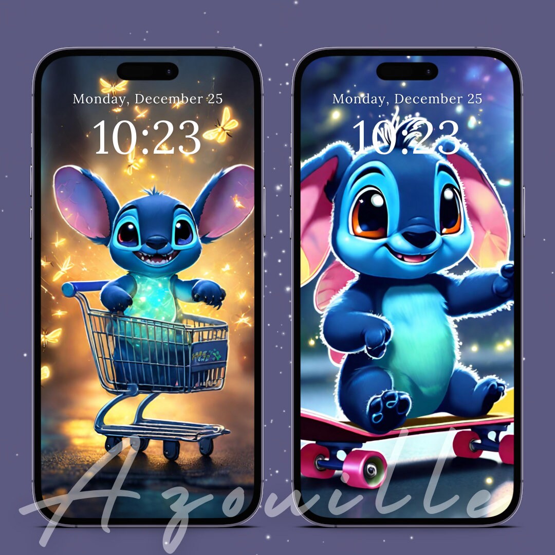 Stitch Wallpaper Stitch Phone Wallpaper Stitch and Lilo - Etsy