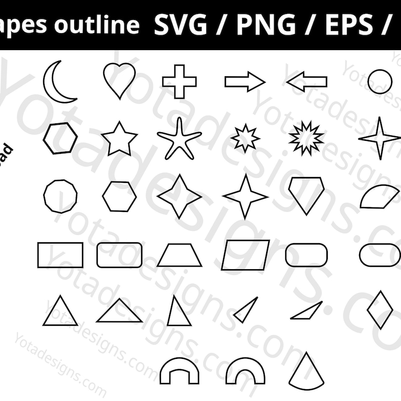 Basic Shapes Svg - Etsy
