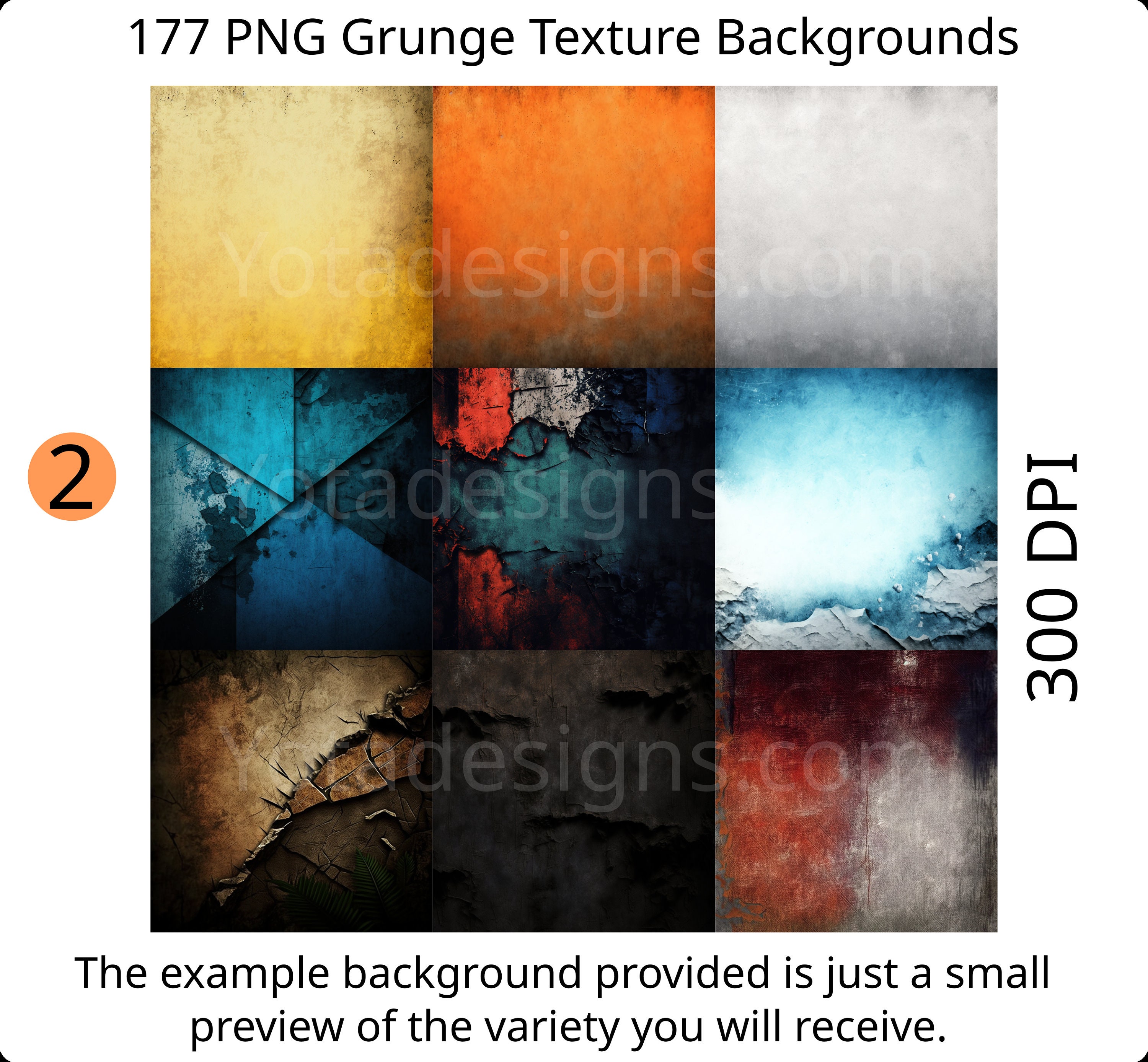 177 Grunge Texture Backgrounds Bundle PNG, Printable, Personal and ...