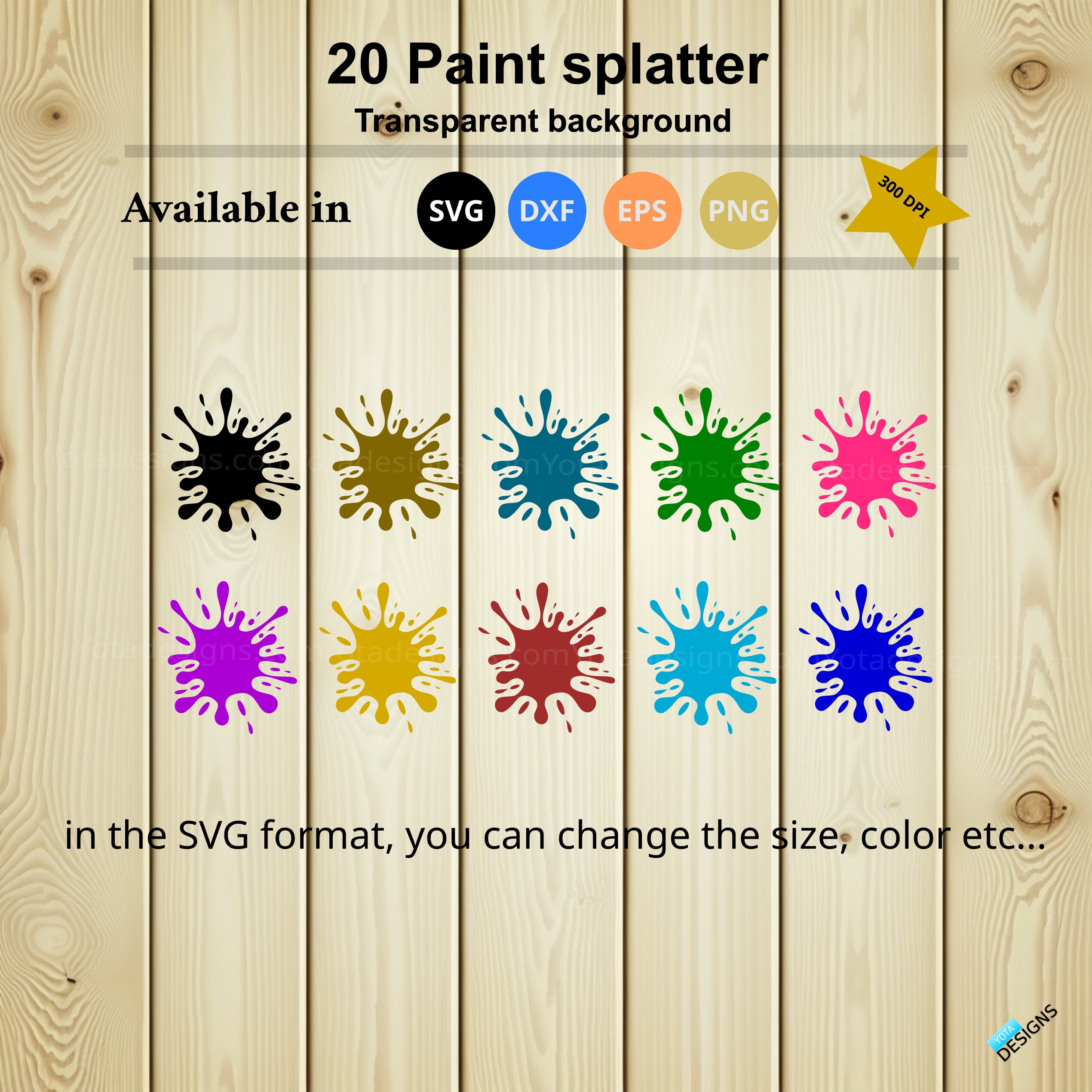 Splatter Svg, Paint Svg, 20 Paint Splatter Svg, Cut Files, SVG Files ...