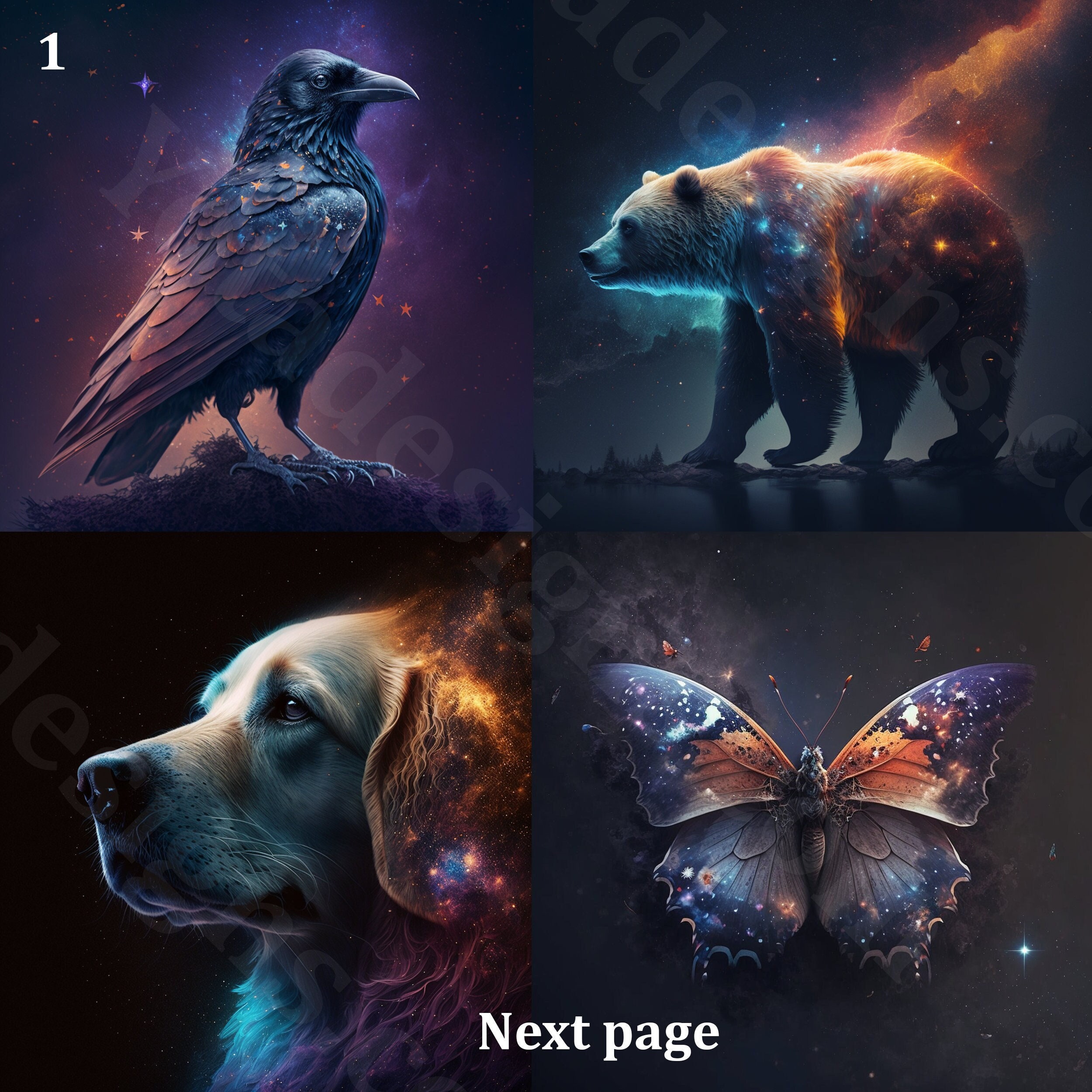 Cosmic Animals, Images Galaxy Animal Face, Wildlife, 12 Animals Same ...