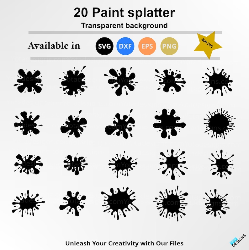 Splatter Svg, Paint Svg, 20 Paint Splatter Svg, Cut Files, SVG Files ...