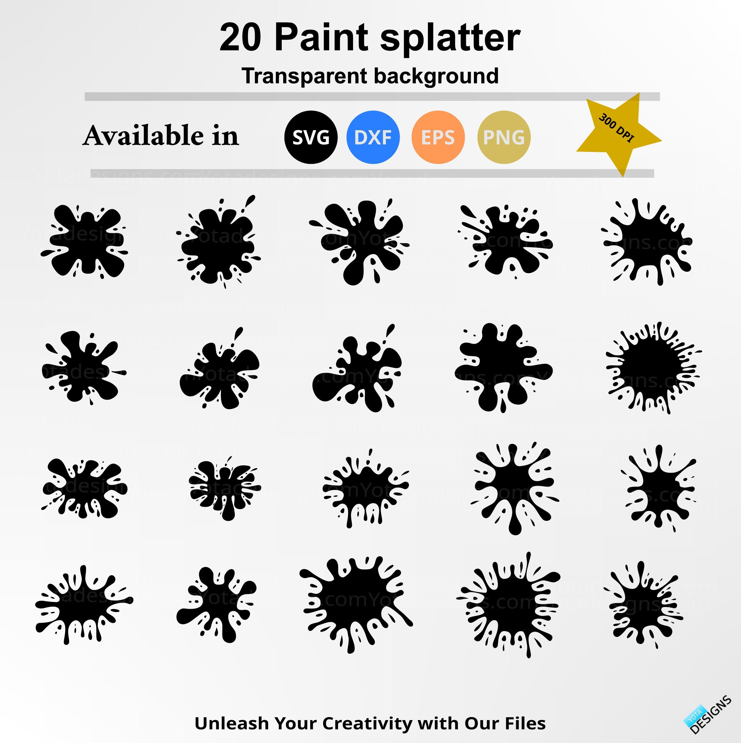 Splatter Svg, Paint Svg, 20 Paint Splatter Svg, Cut Files, SVG Files ...