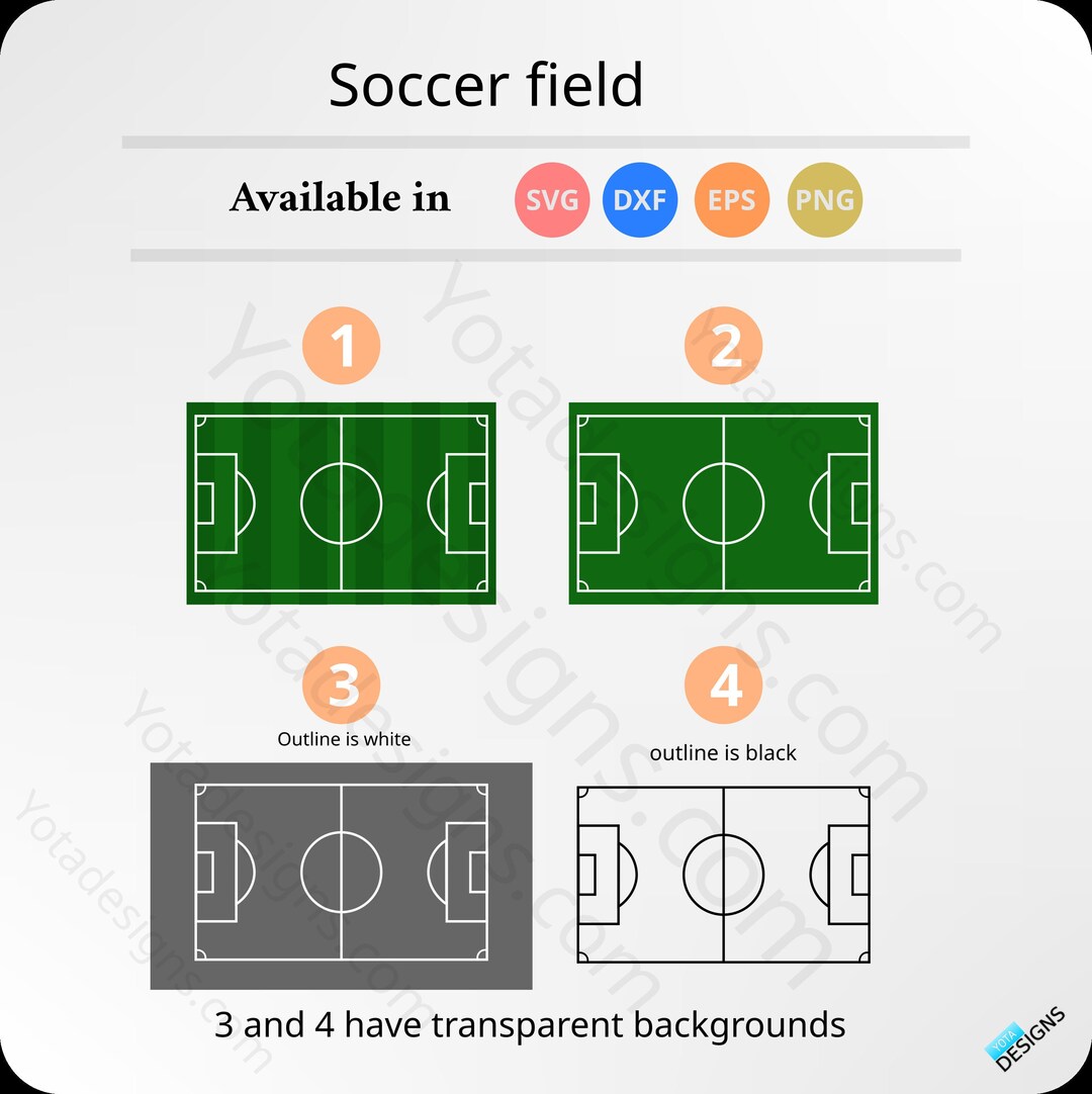 Soccer Field, Soccer SVG, Cutting Files, Clip Art, DXF, Eps, Png ...