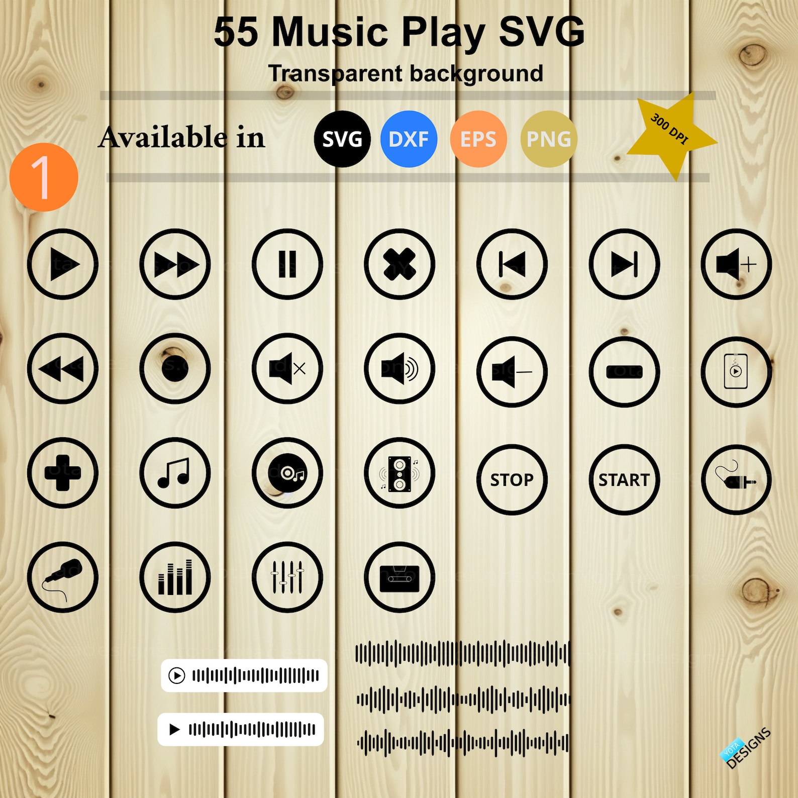 55 SVG Music Player, Svg Bundle, Svg Files, Svg Cricut, Png, DXF, EPS ...
