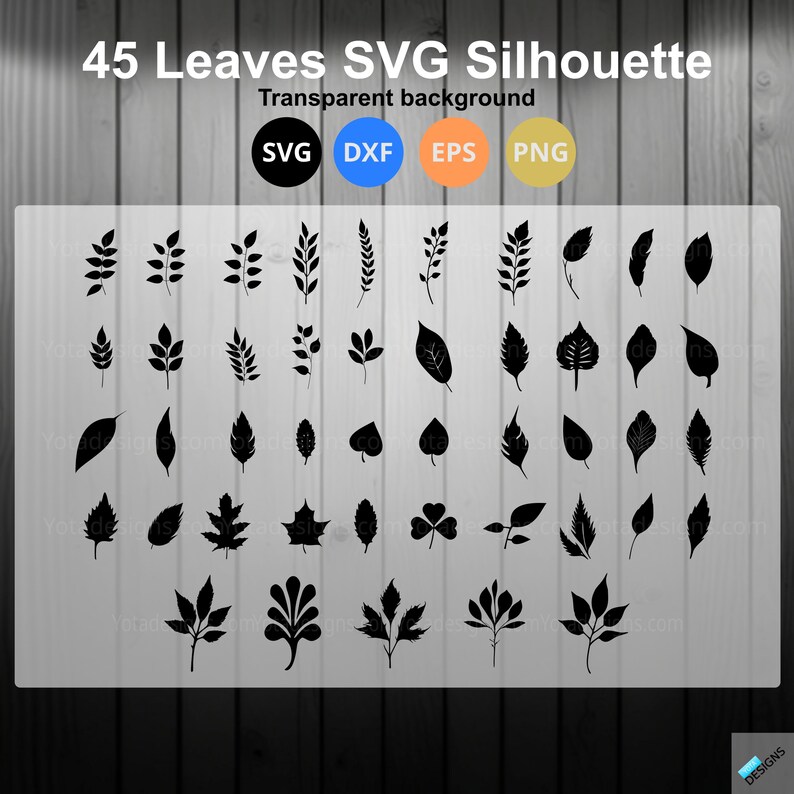 Leaf SVG, 45 Leaves SVG Bundle, SVG Cricut Bundle, Leaf Template, Cut ...