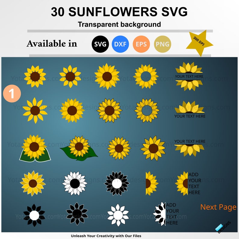 30 Sunflower SVG Bundles, Printable, Cricut File, Cut Files, Silhouette ...