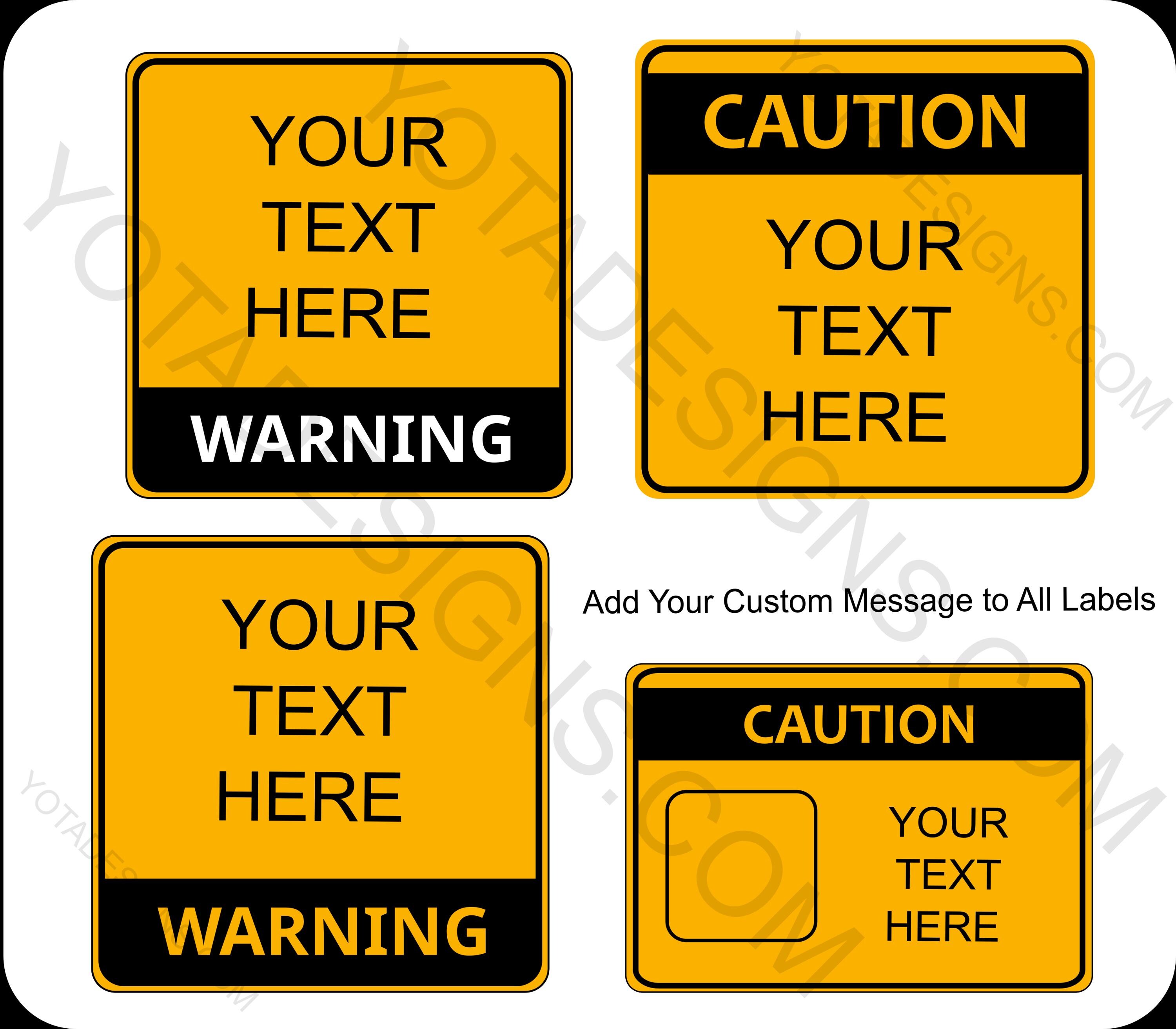 Warning Sign Clipart SVG and PNG, Caution Sign Graphic for Crafts, DIY ...