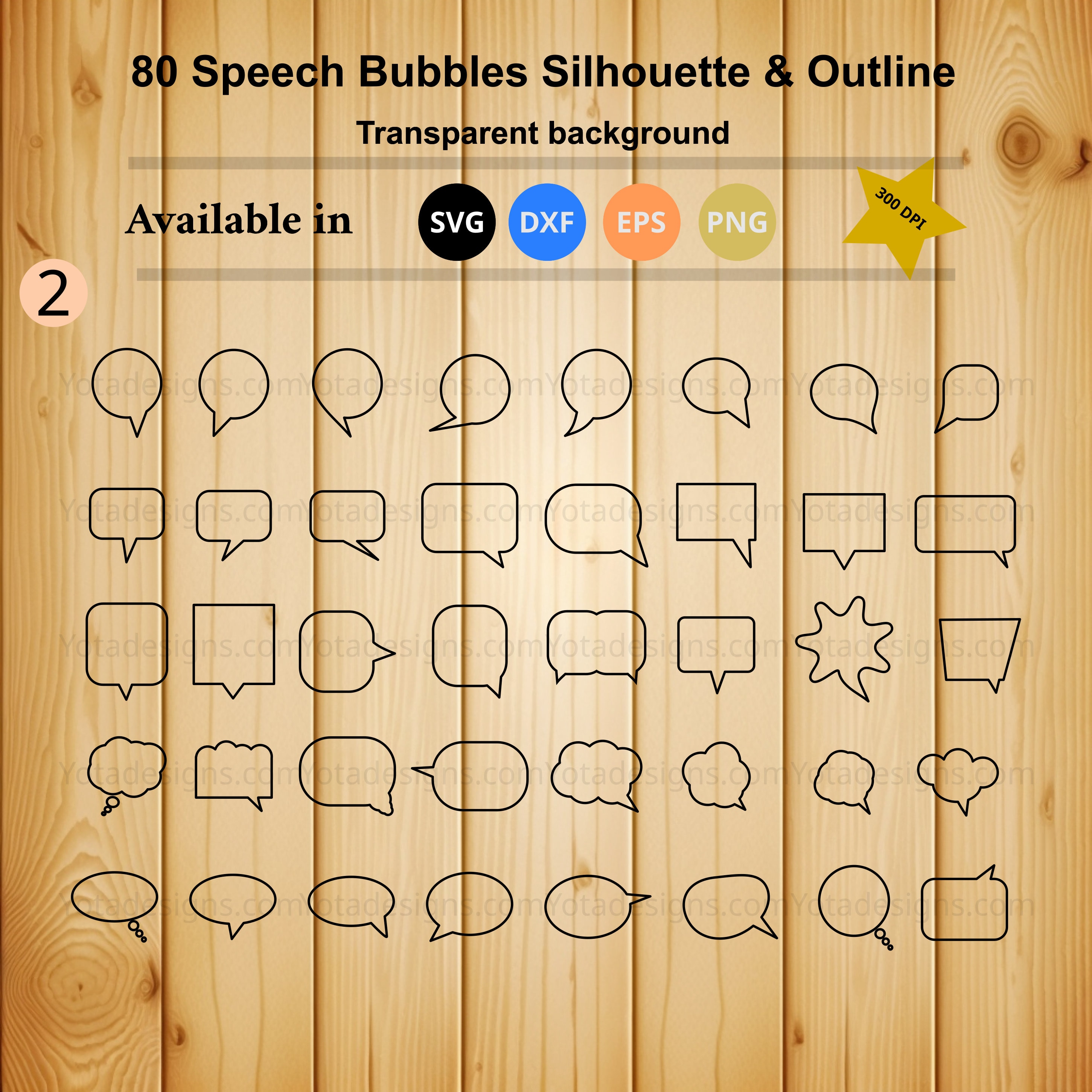 80 Speech Bubble Svg Bundle, Png, Dxf, Png, Bubble Silhouette and ...