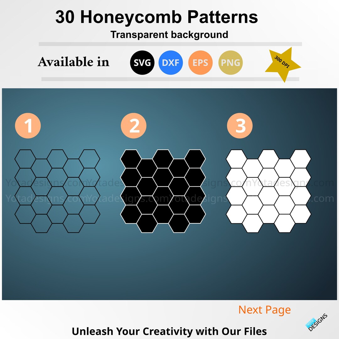 Honeycomb Pattern, 30 SVG Files, Honeycomb SVG Bundles, Cricut Cut ...