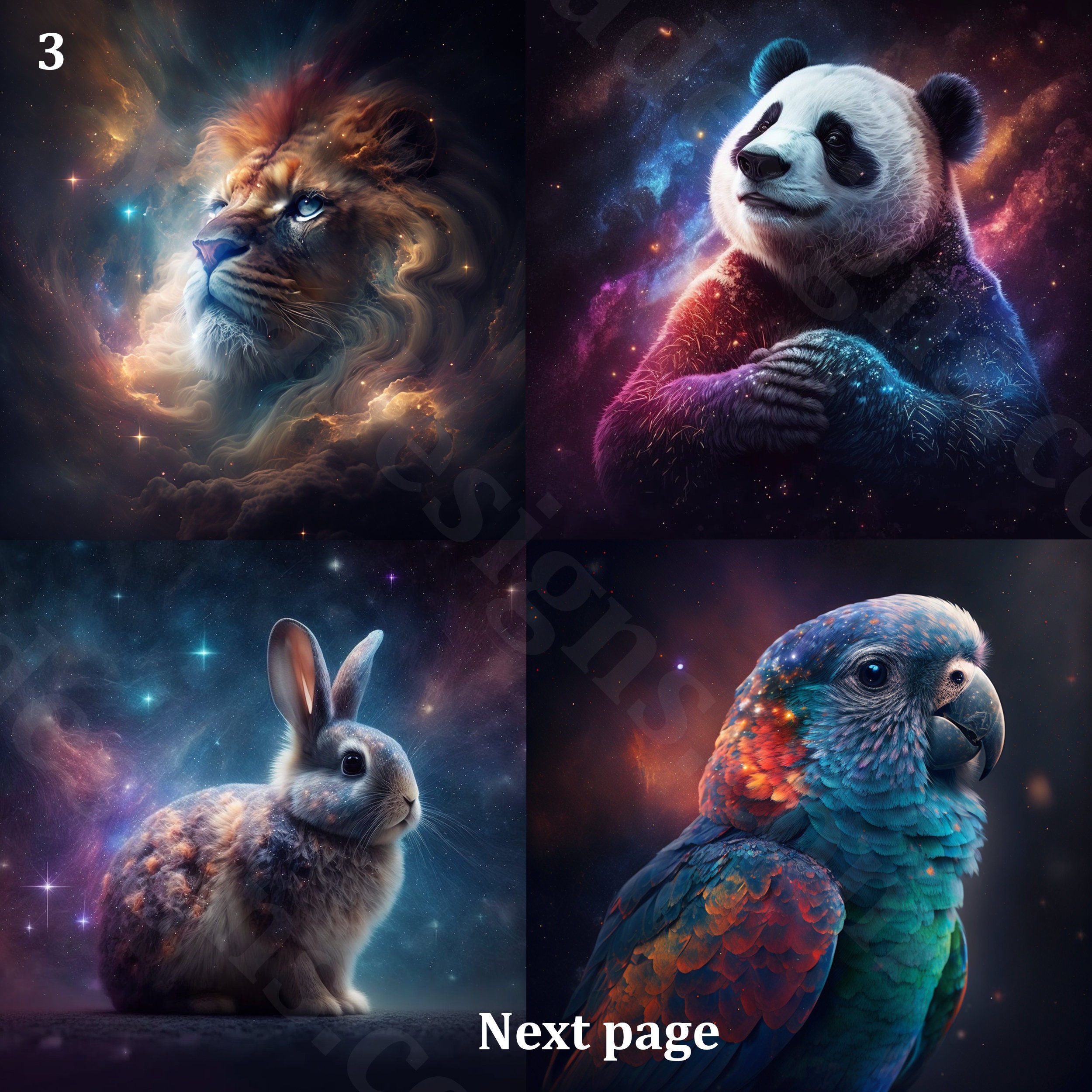 Cosmic Animals, Images Galaxy Animal Face, Wildlife, 12 Animals Same ...