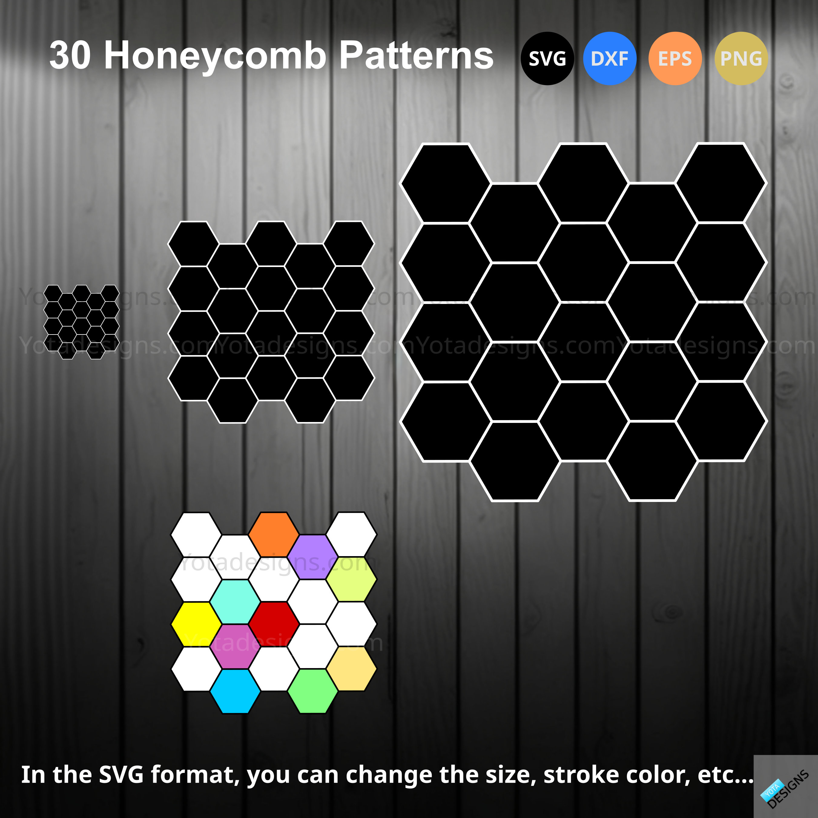 Honeycomb Pattern, 30 SVG Files, Honeycomb SVG Bundles, Cricut Cut ...