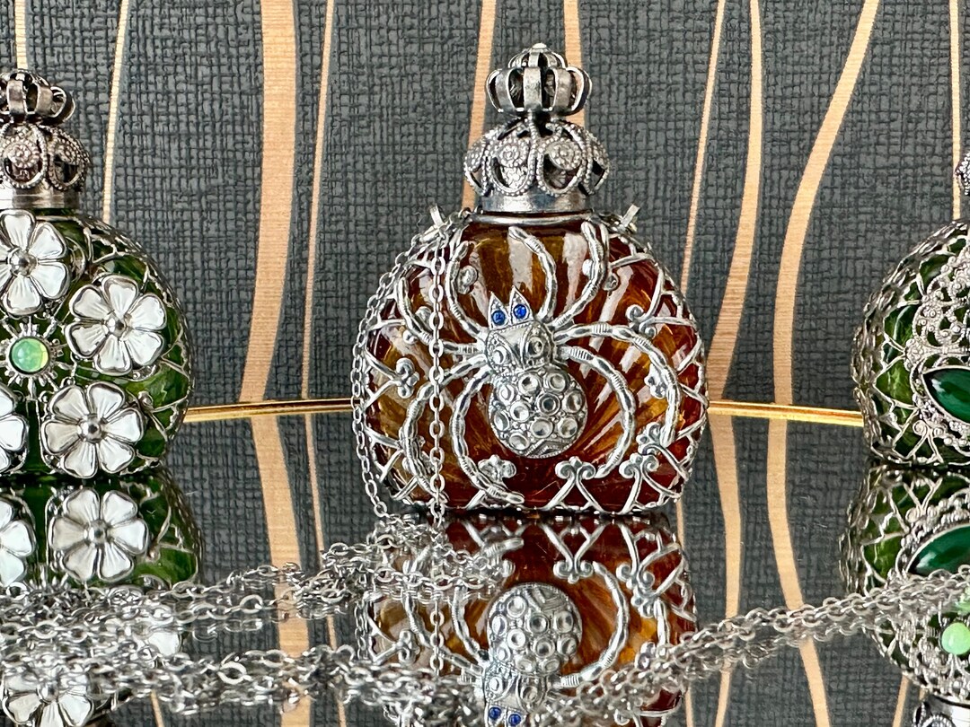 Stylish Spider Design Perfume Bottle Wearable Art for Outfits - Etsy