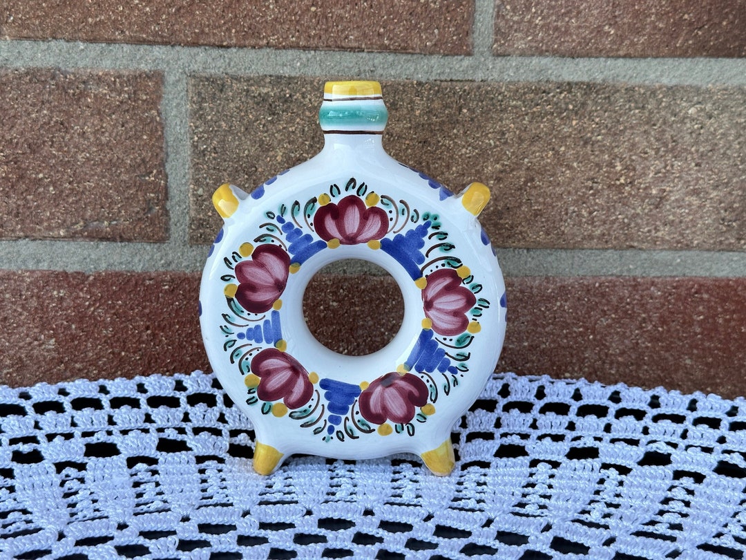 Rare Modra Pottery Canteen With Intricate Handpainted Designs - Vintage ...