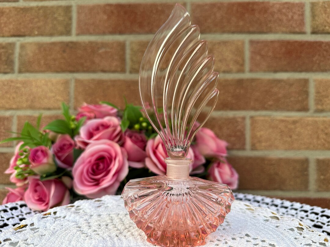 Nice Pink Glass Bottle Versatile Decor and Container for - Etsy