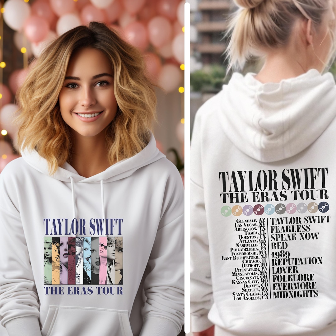 Buy 2 Sided Eras Tour Hoodie, Adult & Kids Swiftie Merch, Taylor Shirt ...